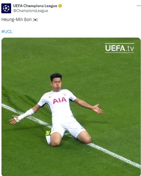 '쏘니, 챔스에 언제 돌아와?'…UCL, 'SON 하이라이트' 올리며 손흥민 응원 - 나무뉴스