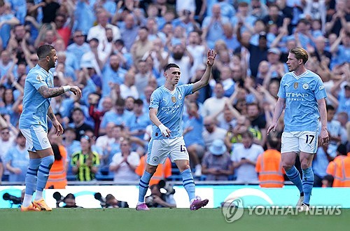 어차피 우승은 맨시티? 포든 멀티골→최종전서 2-1 리드→EPL 4연패 '성큼' (전반 종료) - 나무뉴스
