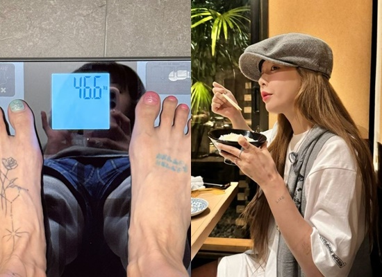 '용준형♥' 현아, '거짓 無' 체중 46.6kg 인증…핏줄까지 선명한 앙상한 발가락 (엑스포츠뉴스) - 나무뉴스