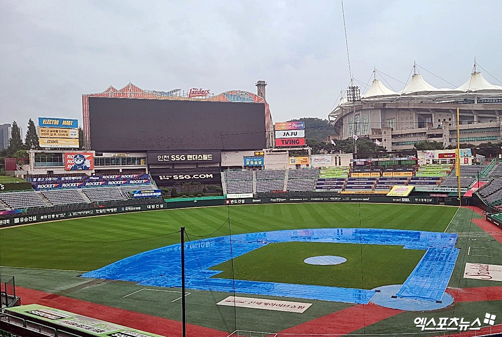 "선발 꼬였다" 랜더스에 반갑지 않은 비, 13일 LG-SSG전 우천 취소→24일 재편성→9월 8연전 편성 [문학 현장] (엑스포츠뉴스) - 나무뉴스
