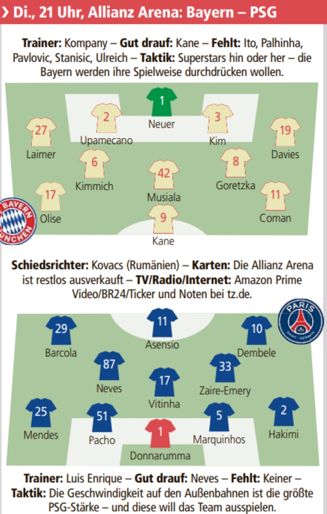 김민재 선발 확실→이강인 오락가락…'KIM vs LEE' UCL 코리안 더비, 13년 만에 성사 임박 - 나무뉴스