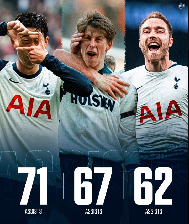 "손흥민, 막을 수가 없었다" 입스위치전 폭풍 '2도움'→포스텍 극찬…역대 11번째 EPL '70골-70도움 클럽' 가입 '쾌거' - 나무뉴스