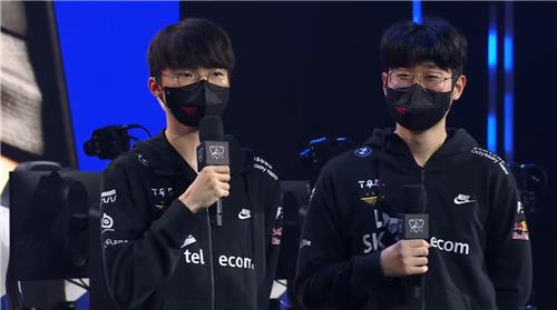 한국 T1, 롤드컵 8강전서 중국 RNG 3:0 완파…MSI 패배 설욕 (연합뉴스) - 나무뉴스