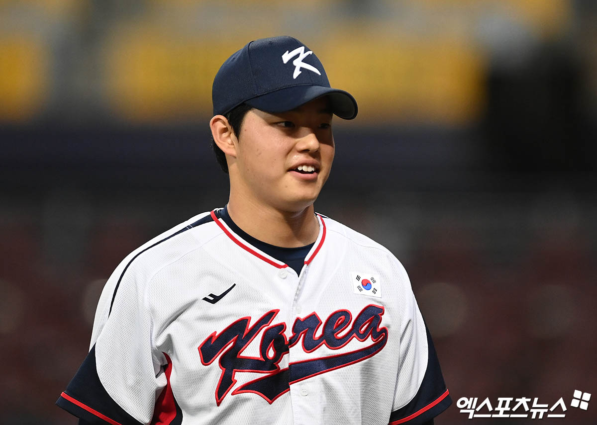 문동주 3이닝 쾌투+7회 타자일순…대표팀, 첫 연습경기서 상무 10-3 완파 [APBC] (엑스포츠뉴스) - 나무뉴스