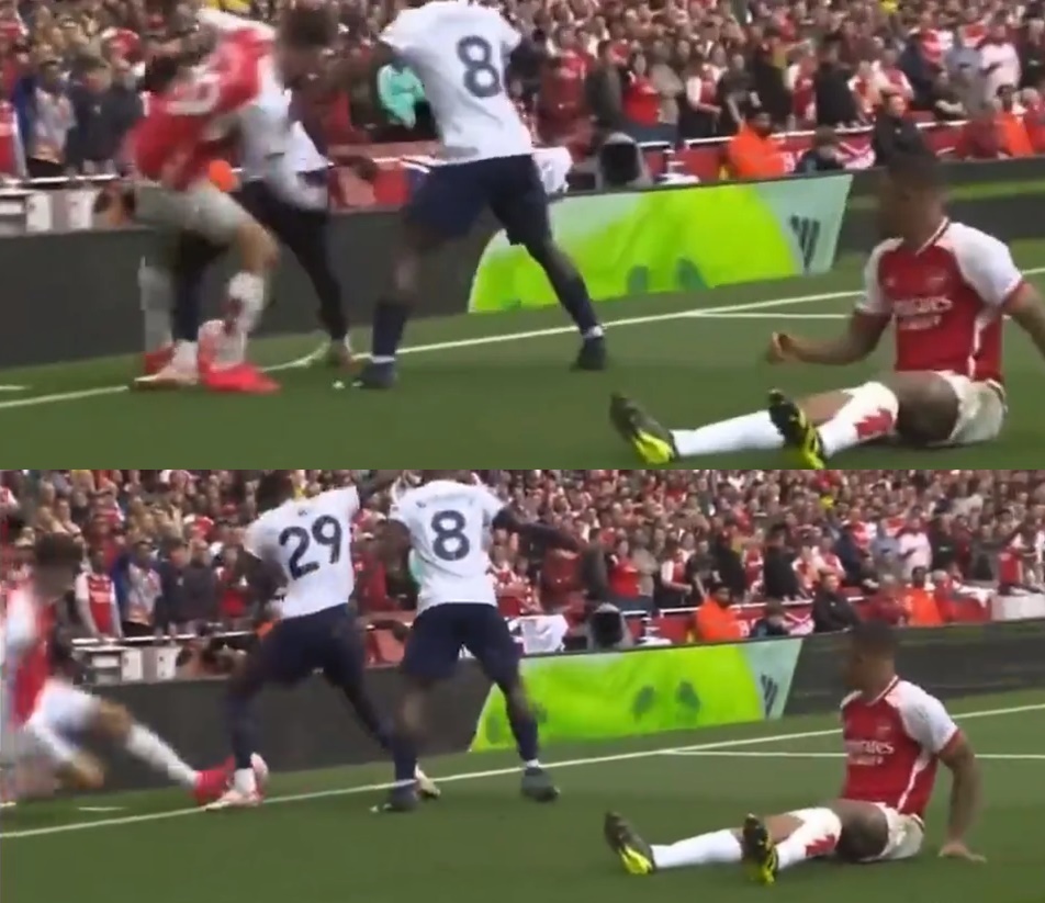 아스널 '1000억' FW, 토트넘 유망주와 경합 후 '꽈당'→팬들 "193cm인데 어린애 같아" (엑스포츠뉴스) - 나무뉴스