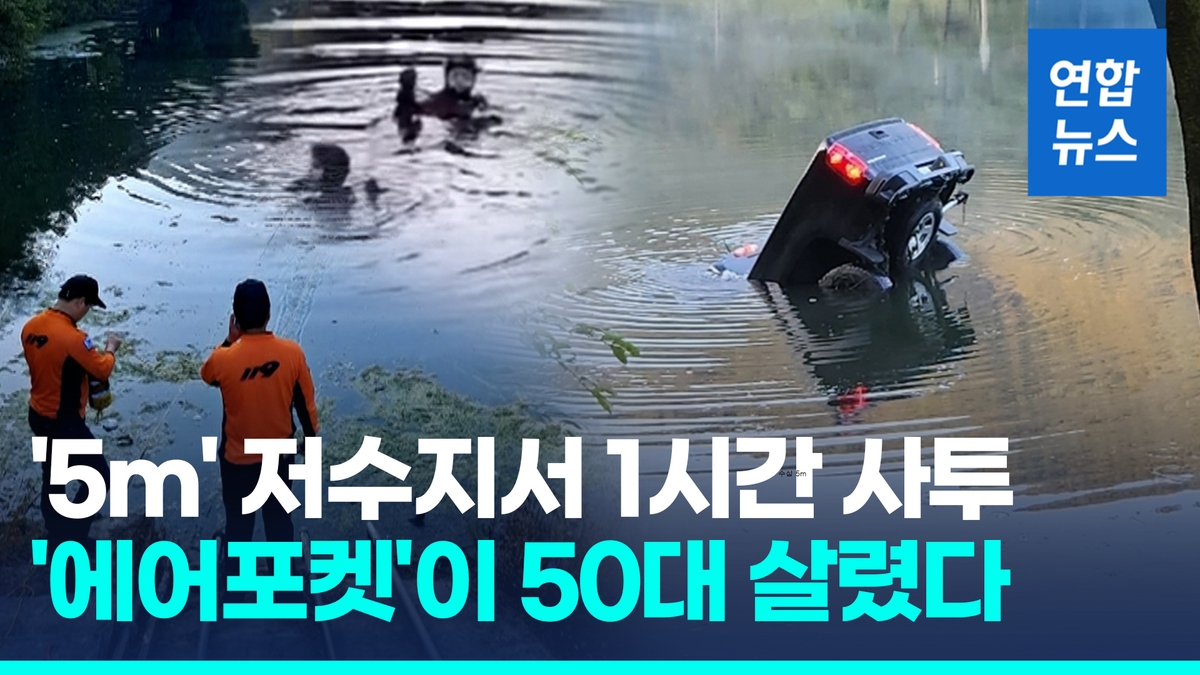 [영상] '에어포켓'의 기적…5m 물 속 1시간 버틴 50대 여성 트럭운전자 - 나무뉴스