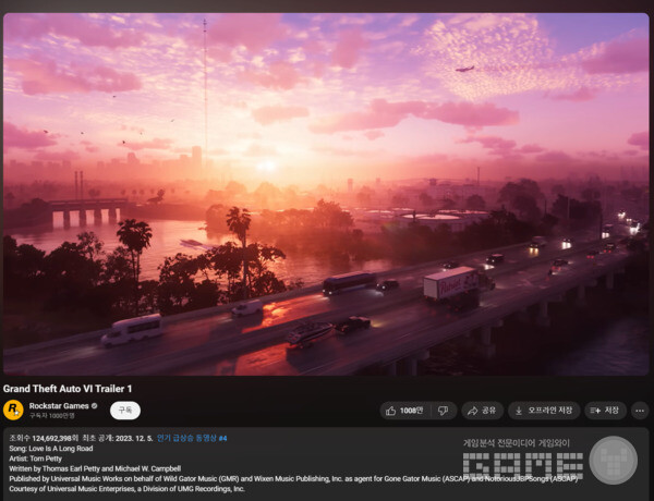 ‘GTA 6’, 3일만에 1.2억 조회수로 기네스 기록 달성 - 나무뉴스